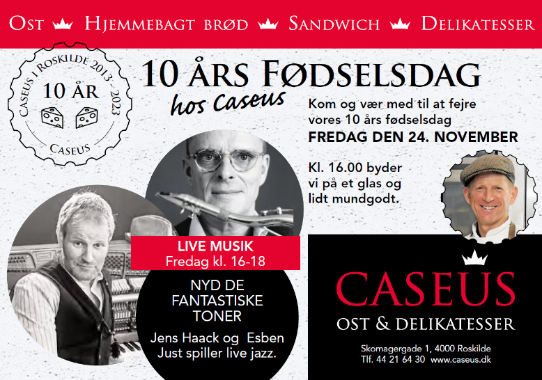 CASEUS 10 år i Roskilde - Caseus Ost & Delikatesser, Roskilde